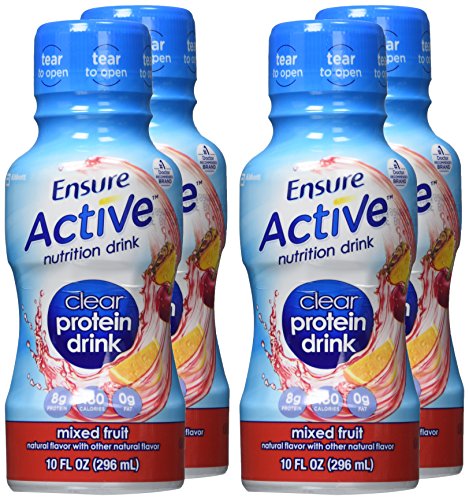 Ensure Clear Nutrition Drink Bottles Mixed Fruit, 10 Fl Oz (Pack of 4)