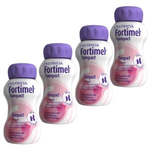 fortimel compact hypercaloric supplement strawberry pack 4 x 125ml