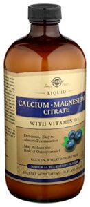 solgar liquid calcium magnesium citrate with vitamin d3 nat blue, 16 fz