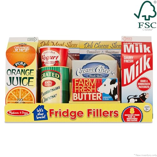 Melissa & Doug Fridge Groceries Play Food Cartons (8 pieces) - FSC Certified