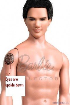 Jacob Twilight Eclipse doll made with an upside down tattoo High Collectable