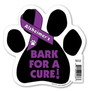 bark for a cure - alzheimer's disease awareness car truck & mailbox magnet