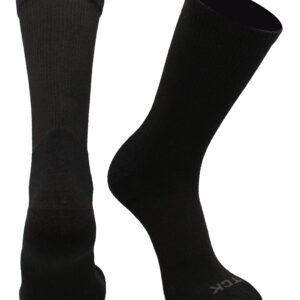 TCK Blister Resistance Crew Socks (Black, Large)