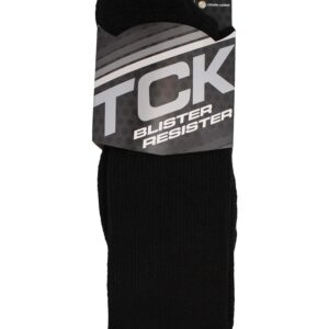 TCK Blister Resistance Crew Socks (Black, Large)