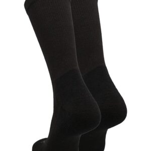 TCK Blister Resistance Crew Socks (Black, Medium)