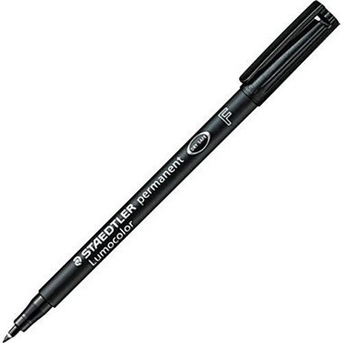 Lumocolor Marker Permanent Fine Black Box Of 10 Markers