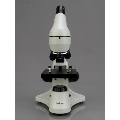 AmScope M120C-2L-PB10-E2 Digital Microscope, WF10x and WF25x Eyepieces, 40x-1000x Magnification, Brightfield, Upper and Lower LED Illumination, Plain Stage, Includes Blank and Prepared Slides, 2MP Camera and Software