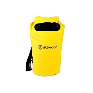 attwood 11897-2 20 liter dry bag roll top for boating, kayaking, camping, swimming, and fishing, yellow