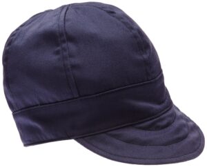 lapco fr lap 6cfrny7 1/4 flame resistant 6-panel welder's caps, 100% cotton, hrc 2, nfpa 70e, 7 1/4", navy