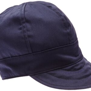 Lapco FR Lap 6CFRNY7 1/4 Flame Resistant 6-Panel Welder's Caps, 100% Cotton, HRC 2, NFPA 70E, 7 1/4", Navy