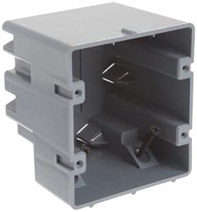 southwire msb2g two device adjustable depth, heavy duty 42lb. mounting screws included 2-gang pvc electrical box, gray