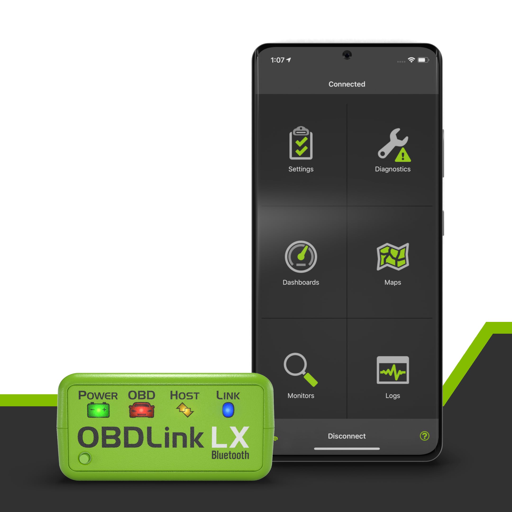 OBDLink LX OBD2 Bluetooth Scanner for Android and Windows