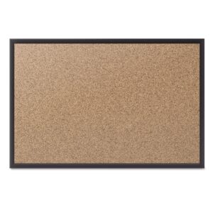 quartet cork board, bulletin board, 8' x 4' corkboard, black frame (2308b)