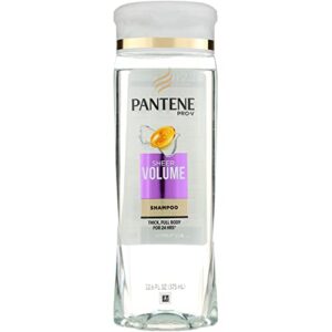 pantene pro-v sheer volume thick, full body shampoo, 12.6 fl oz (pack of 3)