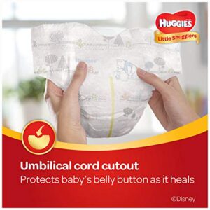 HUGGIES Little Snugglers Baby Diapers, Size 1, 216 Count, Unscented, Hypoallergenic, GentleAbsorb Liner, Pocketed-Back Waistband, Wetness Indicator, Premium Softness