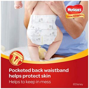 HUGGIES Little Snugglers Baby Diapers, Size 1, 216 Count, Unscented, Hypoallergenic, GentleAbsorb Liner, Pocketed-Back Waistband, Wetness Indicator, Premium Softness