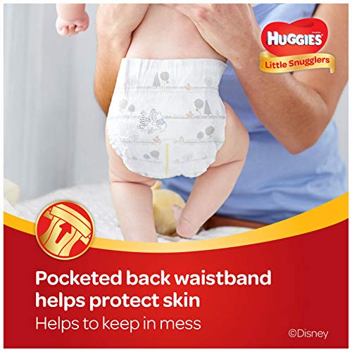 HUGGIES Little Snugglers Baby Diapers, Size 1, 216 Count, Unscented, Hypoallergenic, GentleAbsorb Liner, Pocketed-Back Waistband, Wetness Indicator, Premium Softness