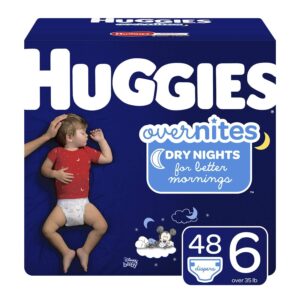 huggies overnites diapers, big pack overnight diapers (packaging may vary), size 6, 48 count