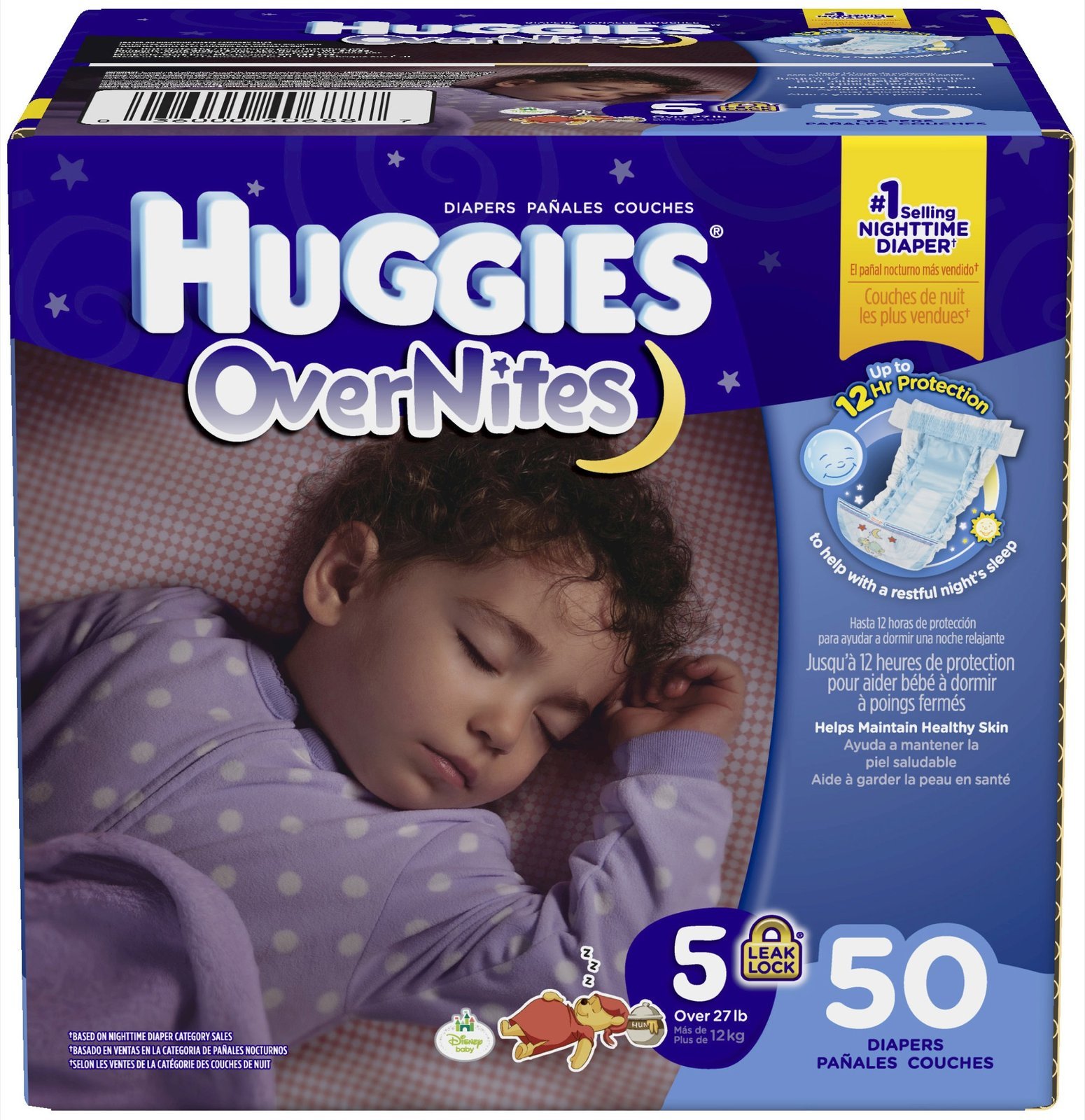 Huggies Overnites Diapers, Size 5, 50 Count