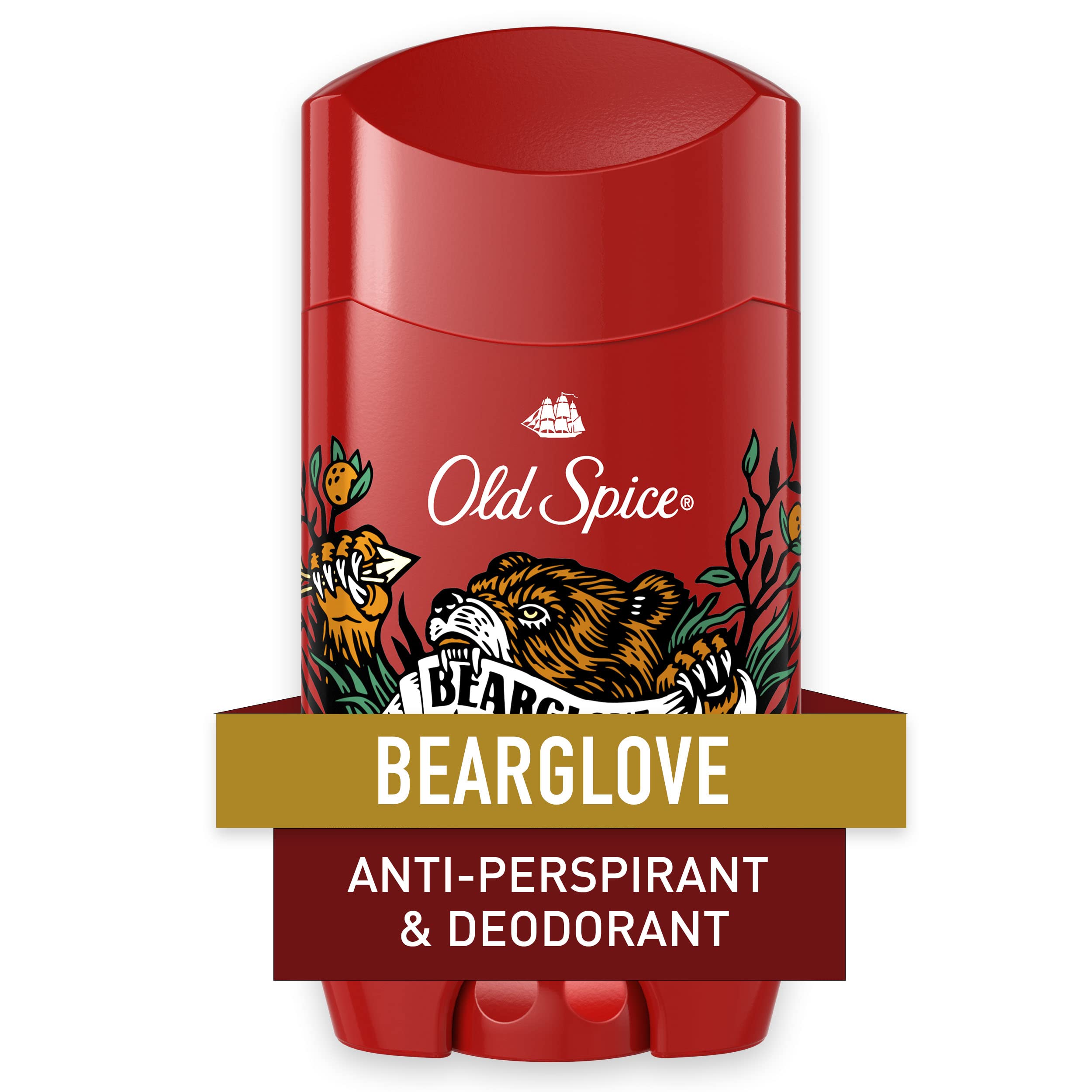 Old Spice Anti-Perspirant Deodorant for Men, Bearglove Scent, 2.6 Oz