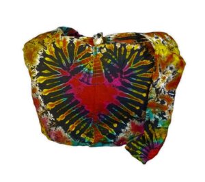 btp! heart tie dye sling crossbody shoulder bag purse hippie hobo cotton gypsy bohemian vk14