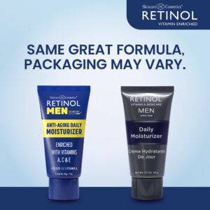 Retinol Men’s Daily Moisturizer – The Original Retinol Moisturizing Cream Made For A Man’s Skin – Anti-Aging Benefits of Exfoliating Vitamin A & Deep Hydration For Healthier, Younger Looking Skin