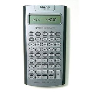 texas instruments professional financial calculator ba ii plus