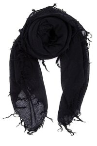 chan luu women's combo cashmere silk scarf 62"x 58" in black