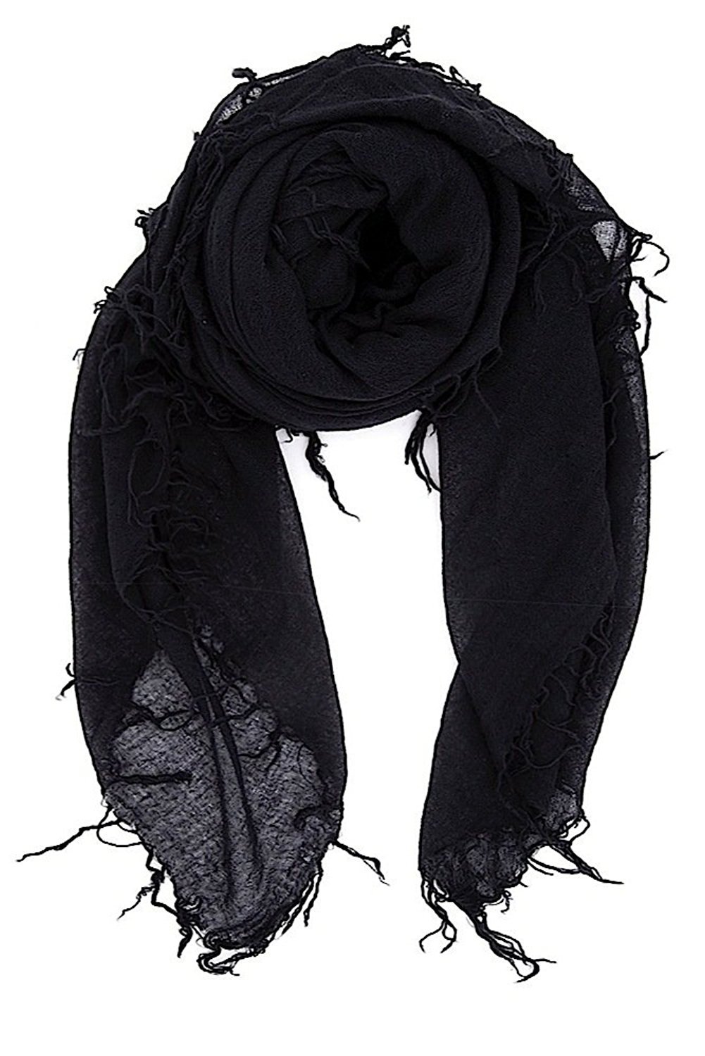 Chan Luu Women's Combo Cashmere Silk Scarf 62"x 58" in Black