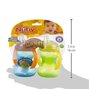 Nuby Clik-It, Cup with Spout, 2-Pack, 10 Ounce