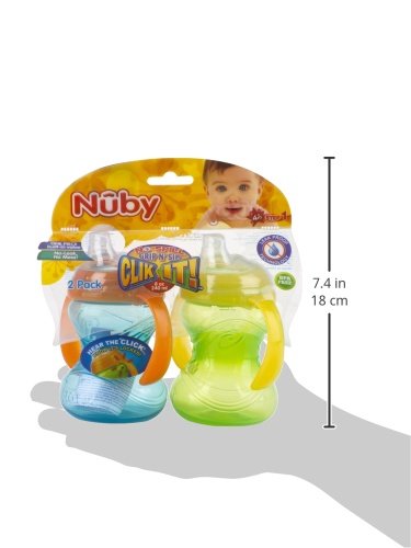 Nuby Clik-It, Cup with Spout, 2-Pack, 10 Ounce