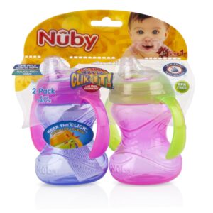 Nuby Clik-It, Cup with Spout, 2-Pack, 10 Ounce