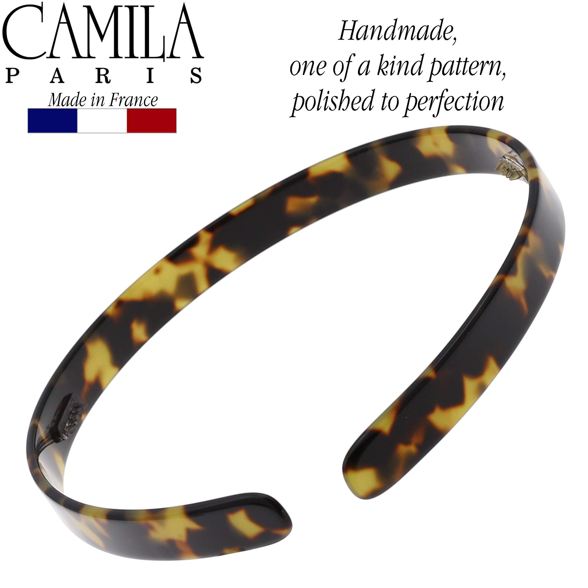 Camila Paris CP2003 French Headband for Women, Handmade Tokyo, Strong Hold Grip Women's Hair Band, Ligth and Very Flexible, No Slip and Durable Styling Girls Hair Accessories, Made in France