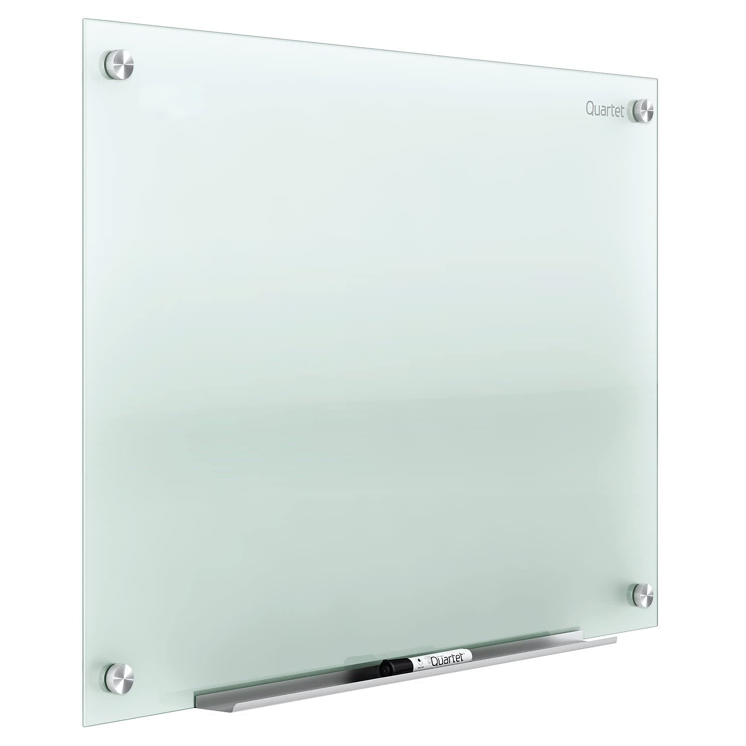 Quartet Non-Magnetic Glass Dry Erase White Board, 8' x 4' Whiteboard, Infinity Frameless Mounting, Frosted Surface (G9648F)