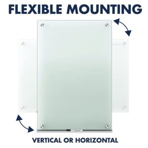 Quartet Non-Magnetic Glass Dry Erase White Board, 8' x 4' Whiteboard, Infinity Frameless Mounting, Frosted Surface (G9648F)