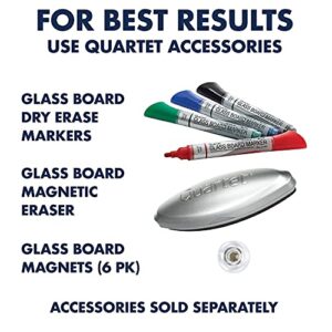 Quartet Whiteboard Calendar, Glass Dry Erase White Board Planner, 4' x 3', White Surface, Frameless, Infinity (GC4836F)