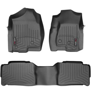 WeatherTech Custom Fit FloorLiners for Tahoe, Escalade, Yukon - 1st & 2nd Row (44003-1-2), Black