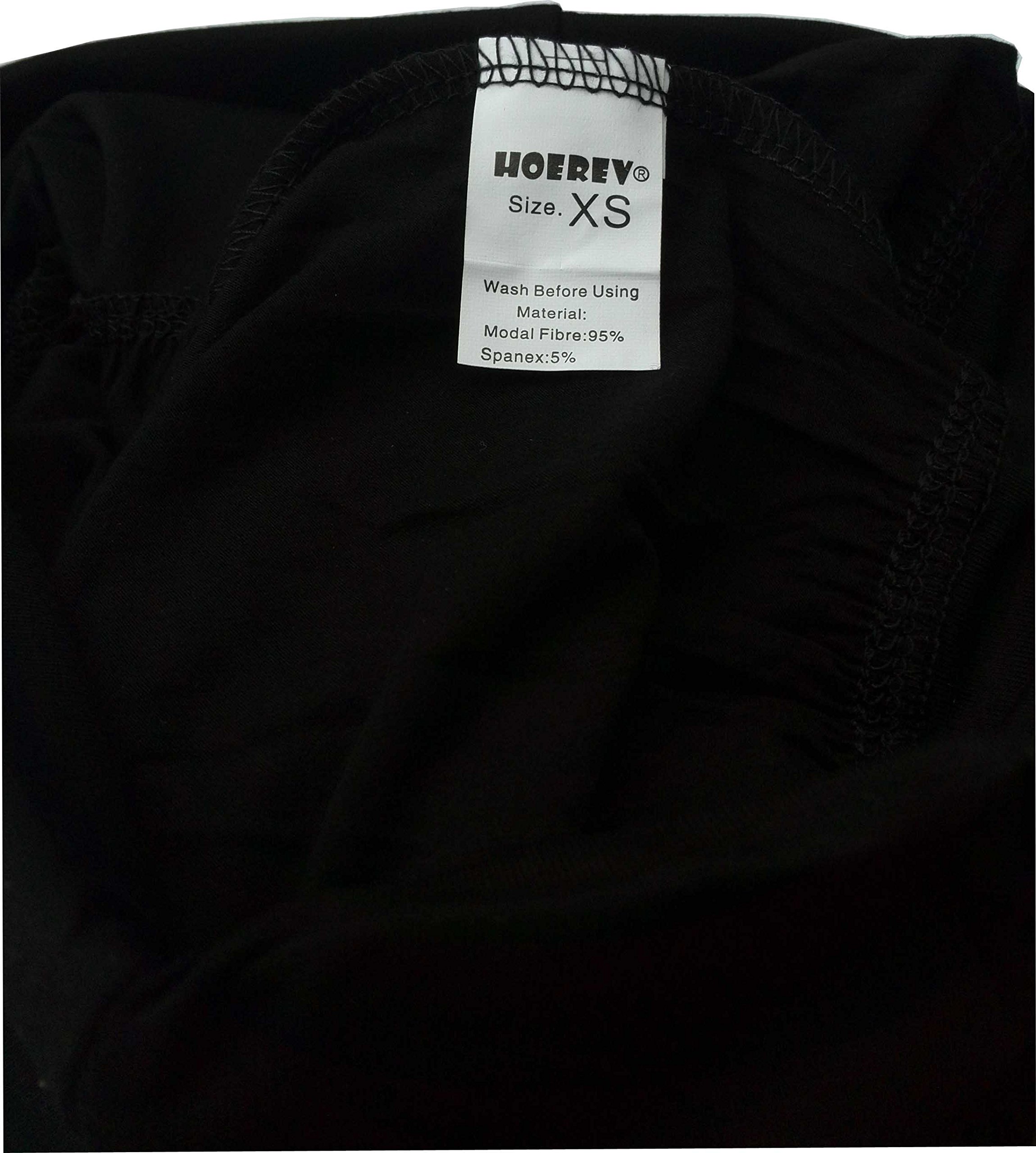 HOEREV Super Soft Modal Spandex Harem Yoga/Pilates Pants Black, Medium