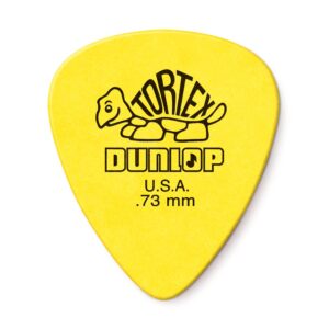 Dunlop Tortex Standard .73mm Yellow Guitar Pick, 12 Pack