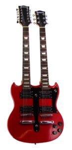 badaax dlb neck dbl cut a way guitar 70's style model red