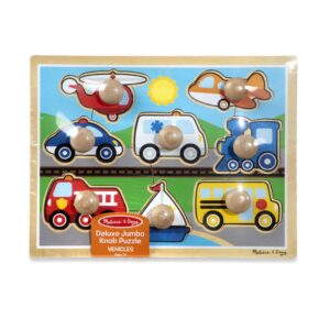 Melissa & Doug Vehicles Jumbo Knob Wooden Puzzle (8 pcs)