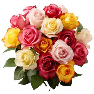 50 assorted roses- two beautiful colors- fresh cut flowers (om)