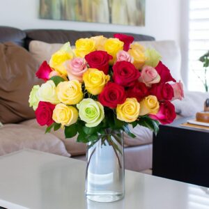 50 Assorted Roses- Two Beautiful Colors- Fresh Cut Flowers (OM)