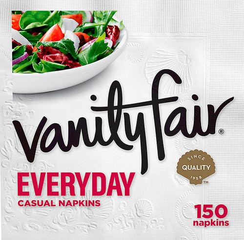 Vanity Fair Everyday Paper Napkins, 150 Count, Disposable Napkins Made Soft And Smooth For Everyday Meals