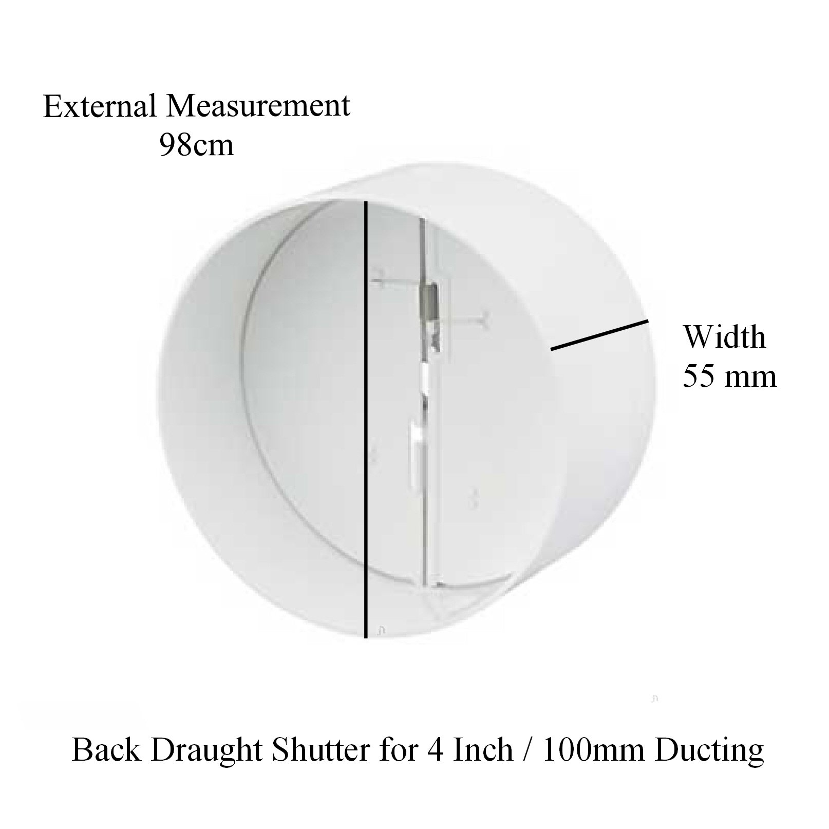 Brown Square Gravity Extractor Air Vent & Back Draught Ducting Shutter by SmartHome