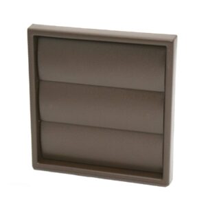 Brown Square Gravity Extractor Air Vent & Back Draught Ducting Shutter by SmartHome