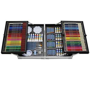 Artist’s Loft All-Media Art Set in Aluminum Case, 126 Pieces – All-in-One Art Set Kit Includes Art Supplies for Drawing, Painting and More