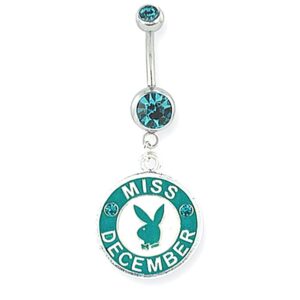 playboy miss december belly ring