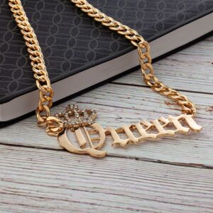 JOTW Queen Pendant Gold Chain Necklace