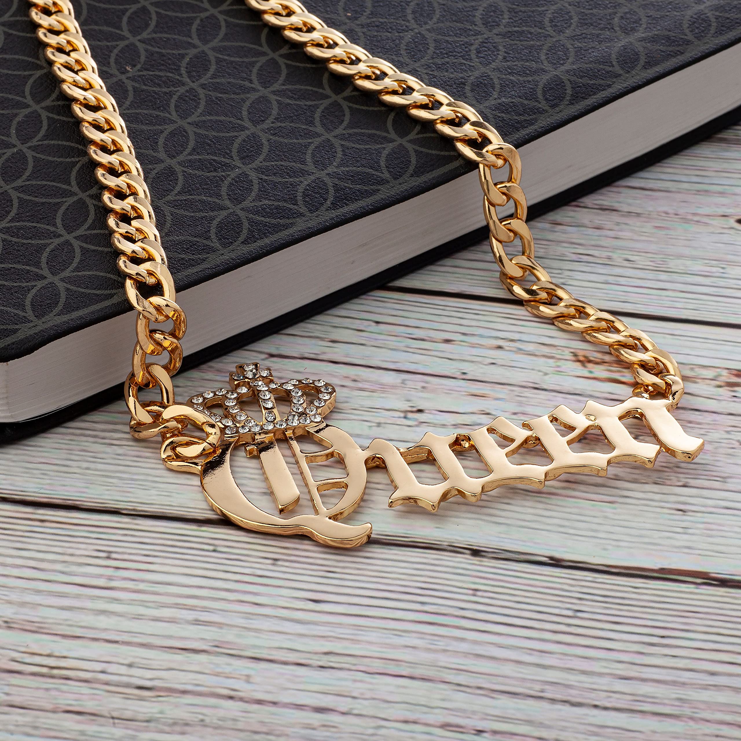 JOTW Queen Pendant Gold Chain Necklace